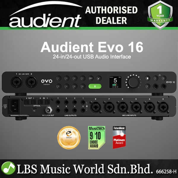 Audient EVO 16 24 X 24 Out USB Studio Audio Interface (EVO16) | Shopee Malaysia