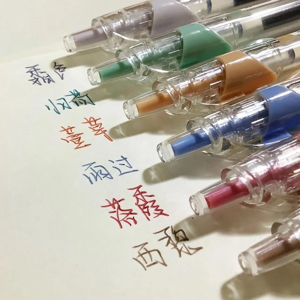 Retro Color Press Gel Pen 0.5 High Value Simple Student Hand Account ...