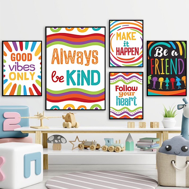 Classroom Inspirational Poster Kids Education Classroom Wall Banner ...