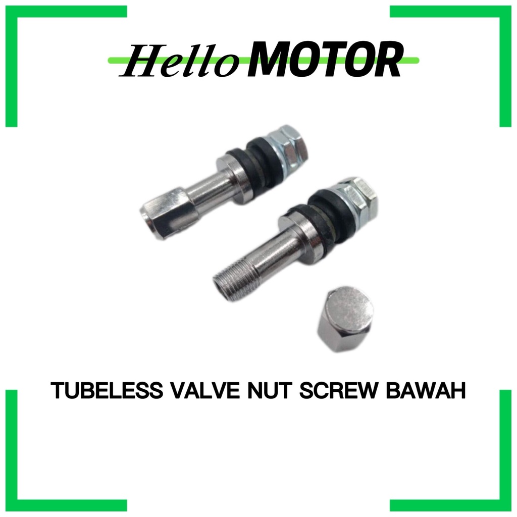 BAWAH TUBELESS VALVE NUT KEPALA TUBELESS TIUBLESS NAT NUT BATANG ANGIN ...