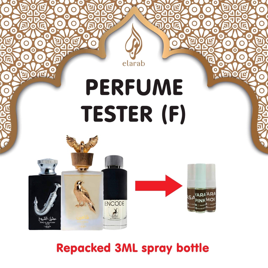TESTER PERFUME 3ML (F) (SPRAY PERFUME) | Shopee Malaysia