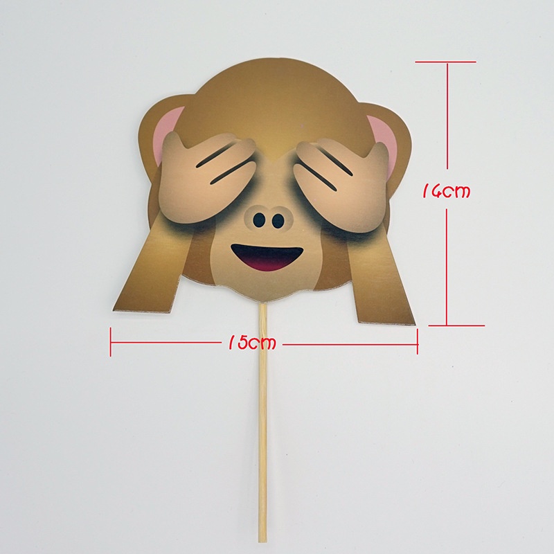 12pcs/Set Emoji Photo Booth Props Funny Mask Kids Birthday Party Decor ...