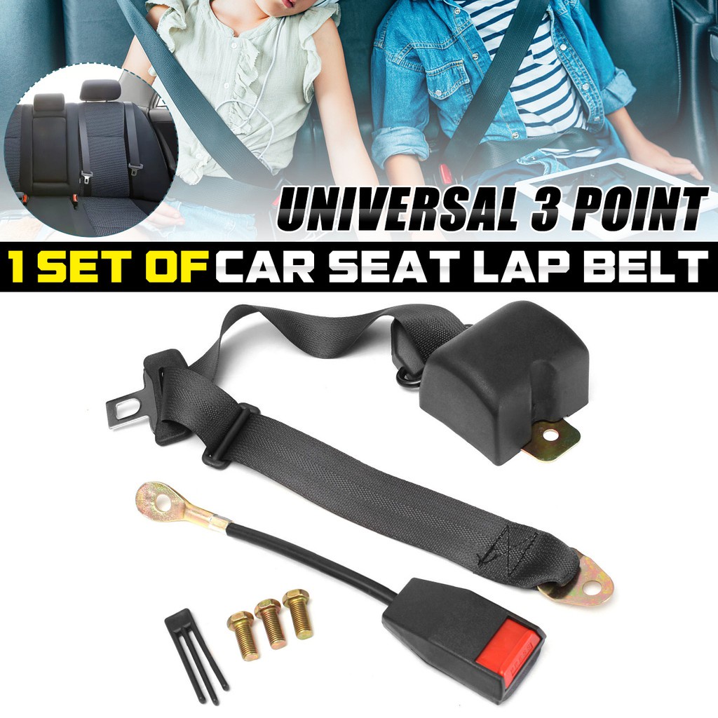 3 Point Auto Car Safety Seat Belt Universal Adjustable Retractable 3 ...