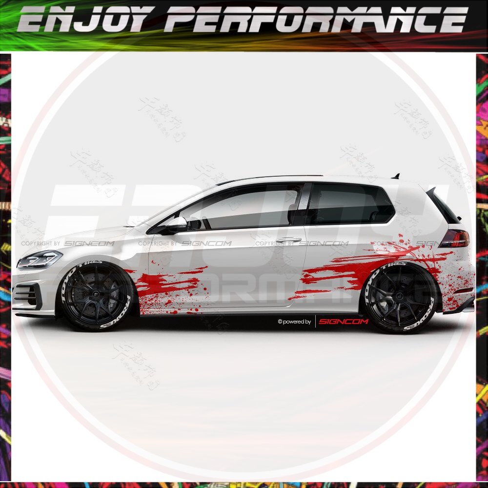 JDM Car Stickers Exterior Details Stickers Car For Volkswagen TSI TCR ...