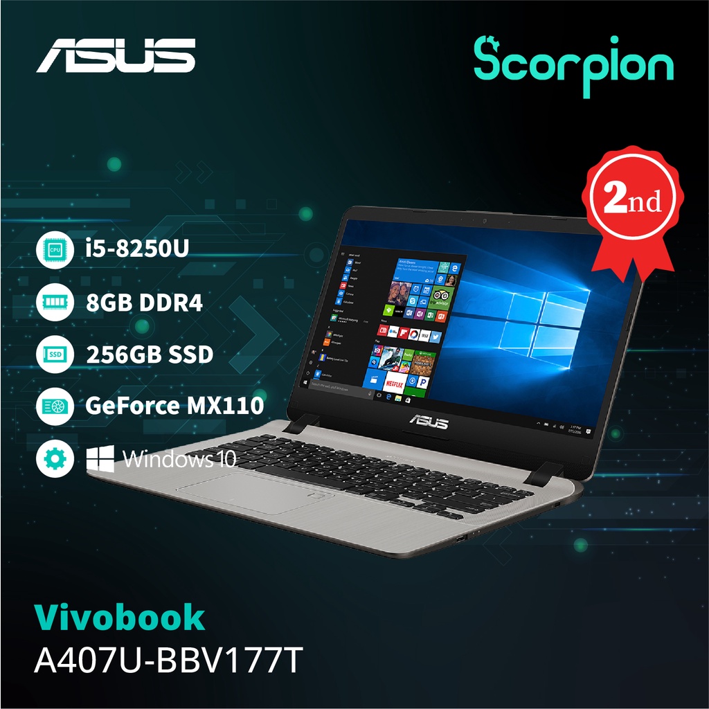 Asus Vivobook A407U-BBV177T 2nd Laptop / Notebook | Shopee Malaysia