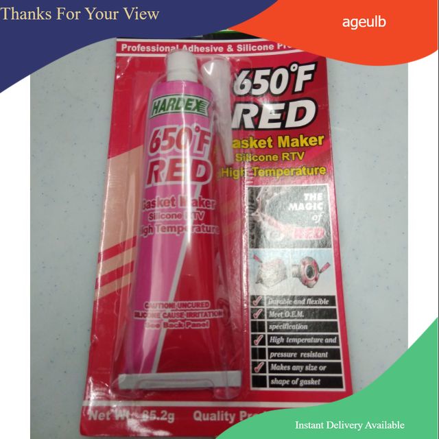 Hardex Gasket Maker Silicone RTV High Temperature. Gam Gasket | Shopee ...