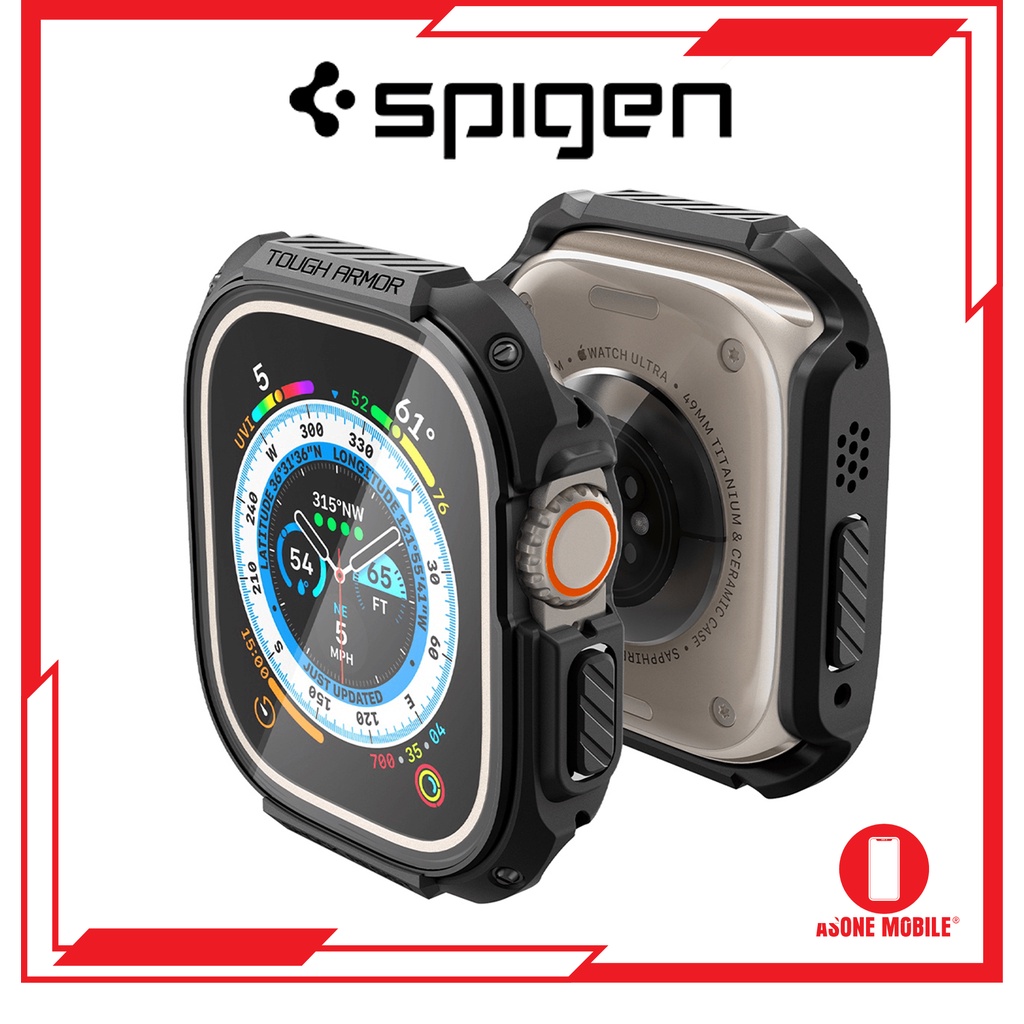 Spigen Apple Watch Series Ultra Case (49mm) Tough Armor With Tempered ...