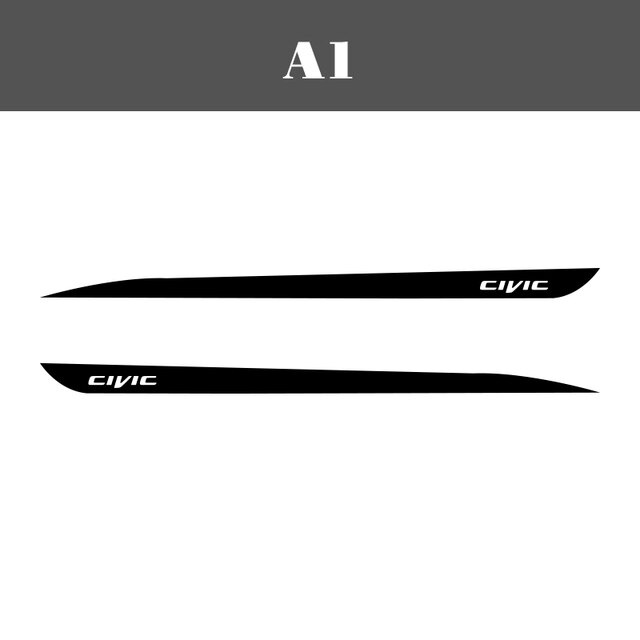 2Pcs Car Side Striped Side Skirt Graphics Vinyl Sticker Decals Racing ...