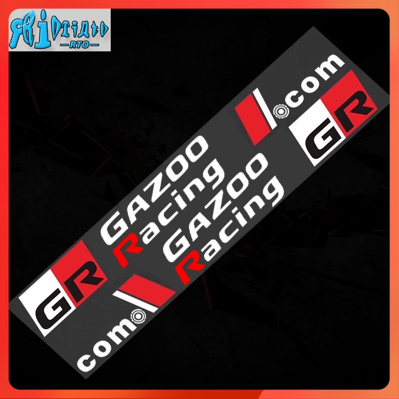 RTO 2pcs Car Door Body Sticker GR GAZOO RACING Side Door Vinyl Decal ...