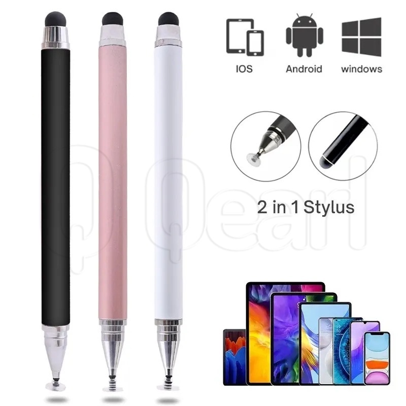 2-In-1 Double Headed Plastic Touch Pen / Smart Mobile Tablet Universal ...