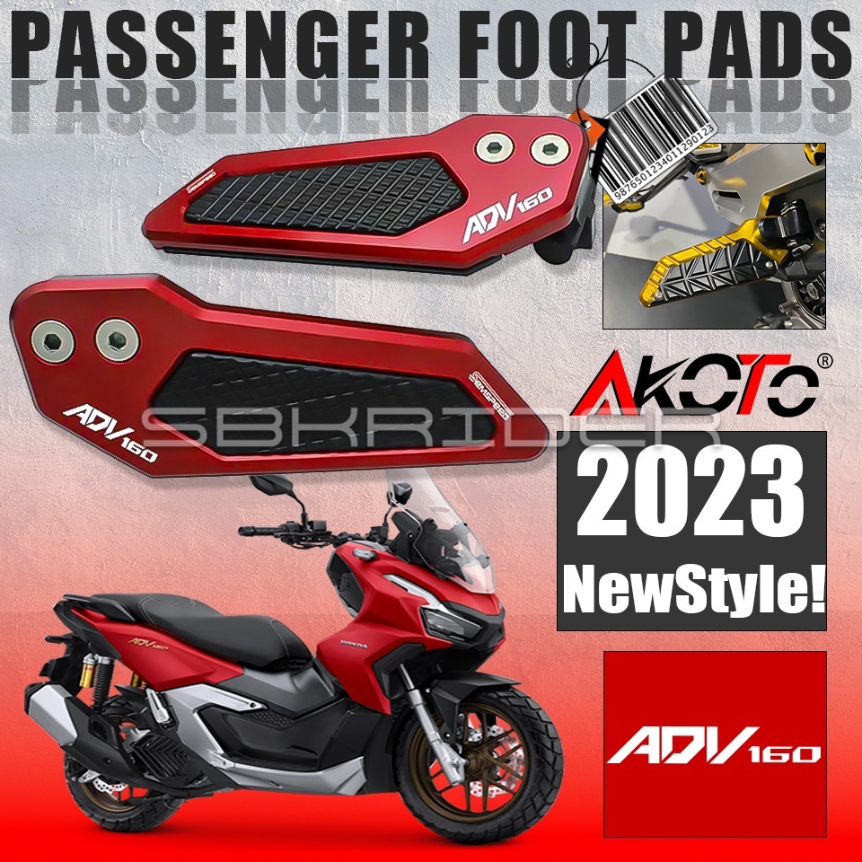 Honda ADV160 Motorcycle CNC Aluminum Footrests Pedals Rear Passenger ...
