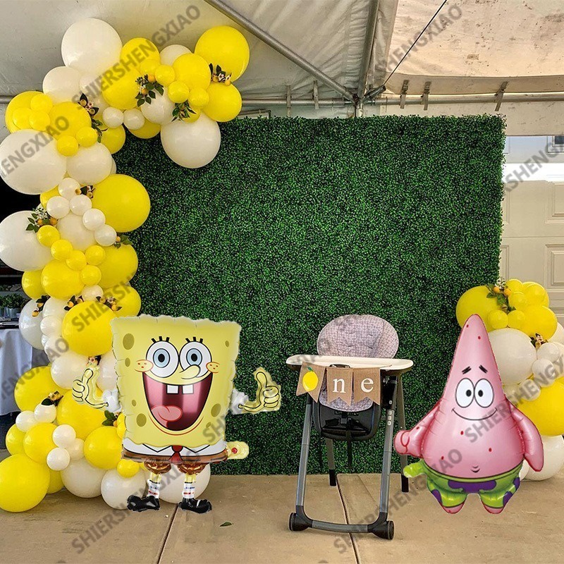 64pcs SpongeBob SquarePants Theme Party Balloon Set Creative Garland ...