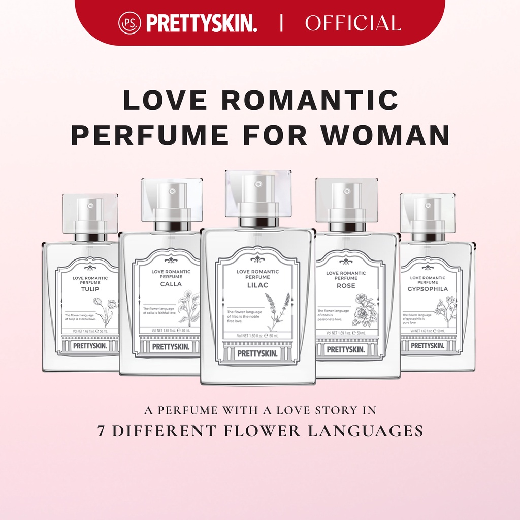 PRETTYSKIN Love Romantic Perfume For Woman 50ml (Tulip/Calla/Lilac/Gypsophila/Rose) | Shopee ...
