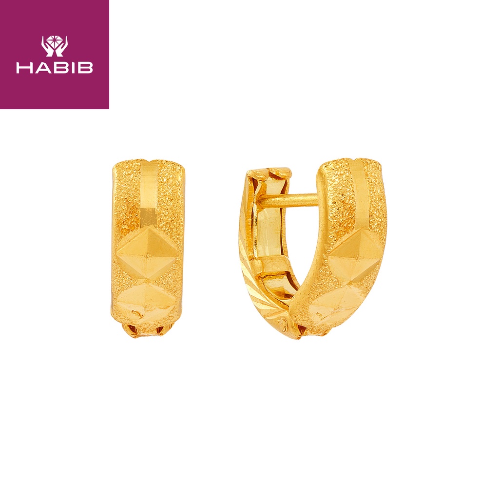 HABIB 916/22K Yellow Gold Earrings STE590723 | Shopee Malaysia