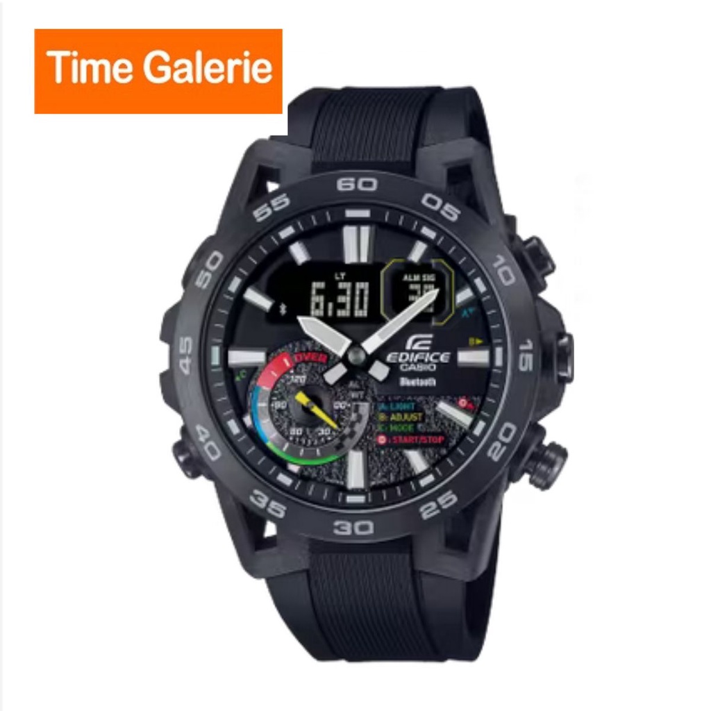 CASIO EDIFICE Black Resin Band Men Watch ECB-40MP-1A | Shopee Malaysia
