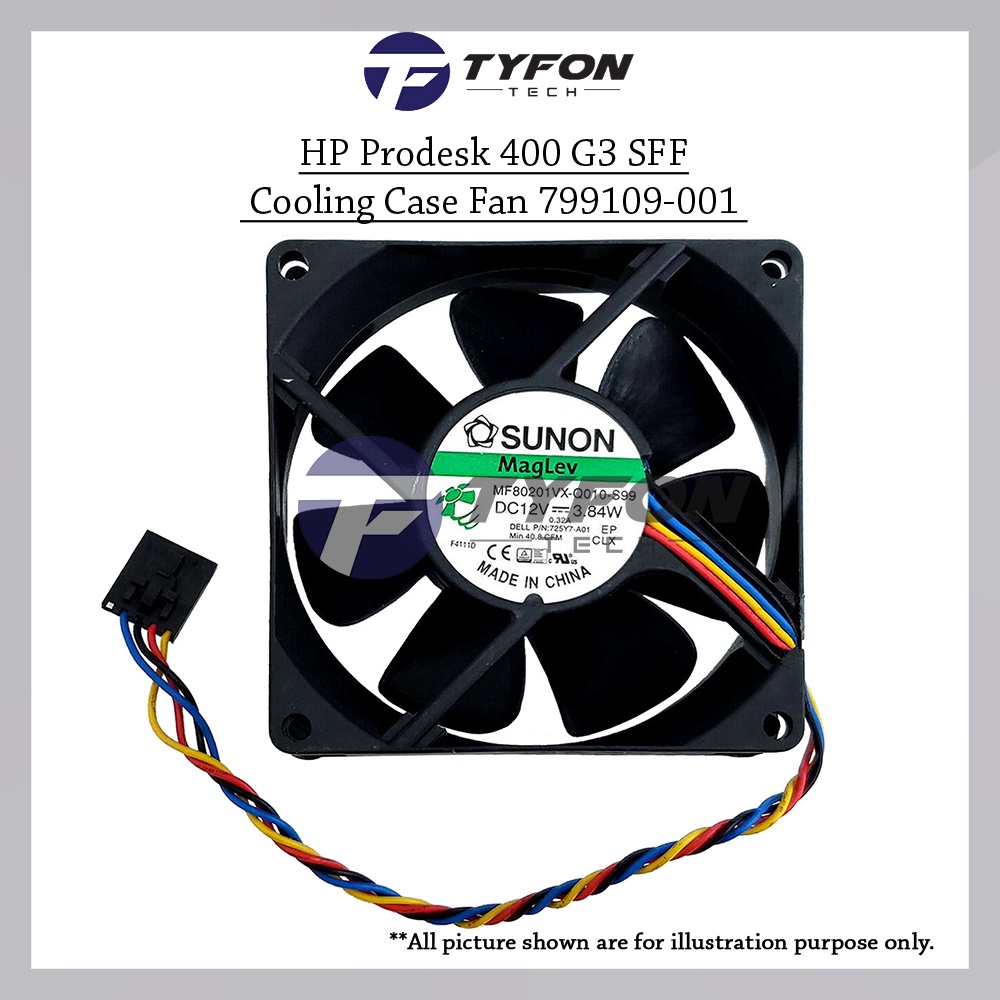 HP ProDesk 400 G3 MT Cooling Case Fan 799109-001 EF92251S1-Q100-S99 ...