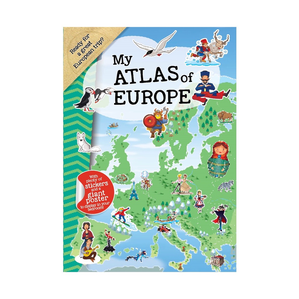 Atlas of Europe Activity Book with Stickers & Giant Poster To Learn ...
