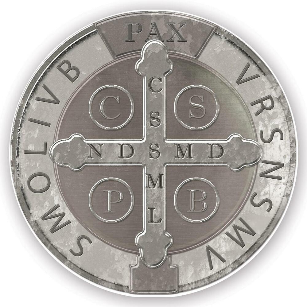 Christian Jesus car bumper sticker Saint Benedict Medal Catholic ...