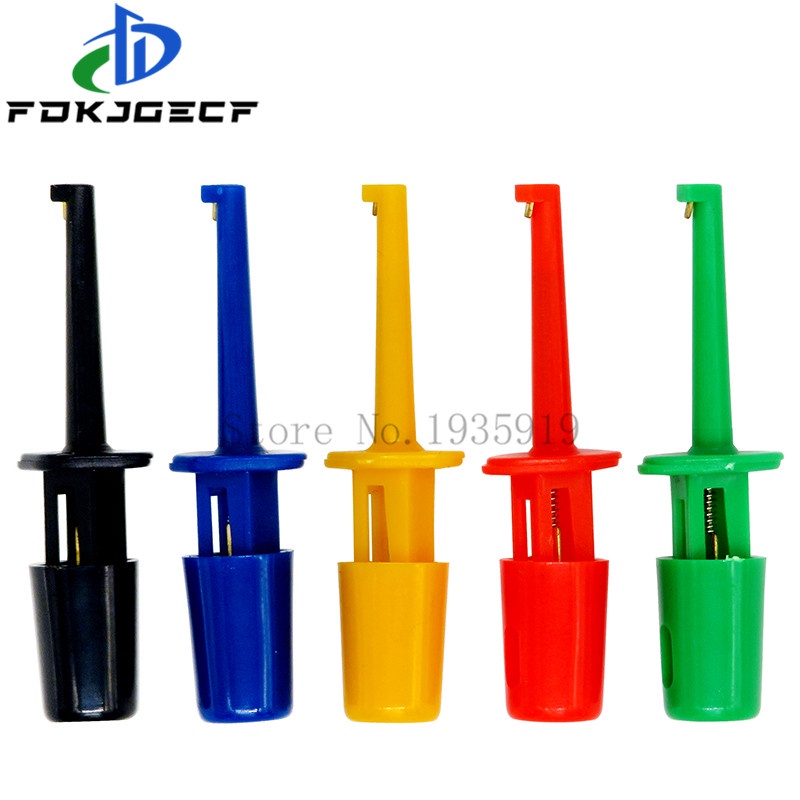 10 Pcs Mini Single Test Hook Clip Test Probe for Electronic Testing IC ...