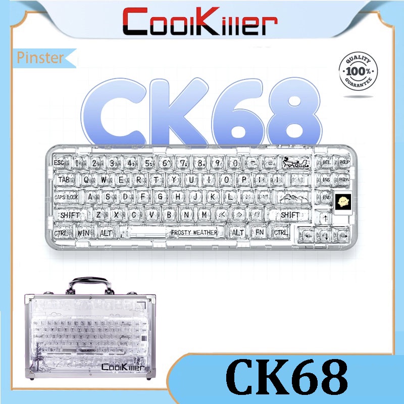 【Available in stock】Coolkiller CK68 Polar Bear Mechanical keyboard Ice ...