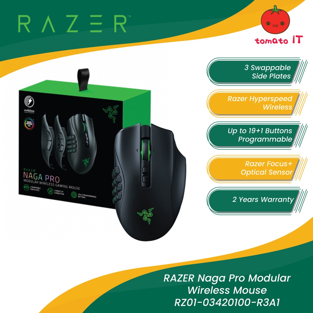 RAZER Naga Pro Modular Wireless Mouse - RZ01-03420100-R3A1 | Shopee ...