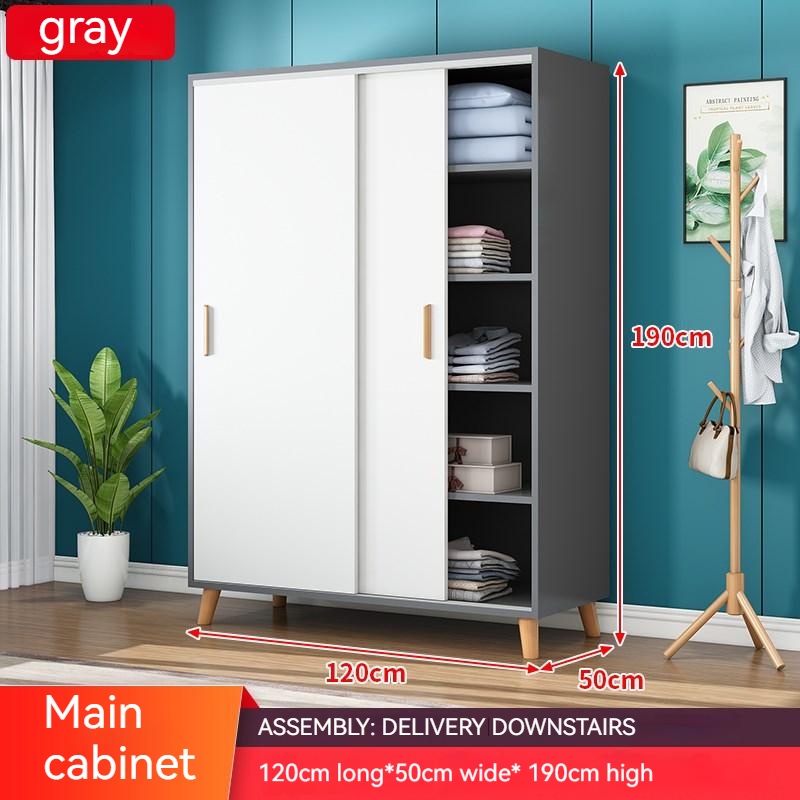 🔥2 Door Wardrobe Clothes Storage Cabinet Coat Rack Cabinet with door ...