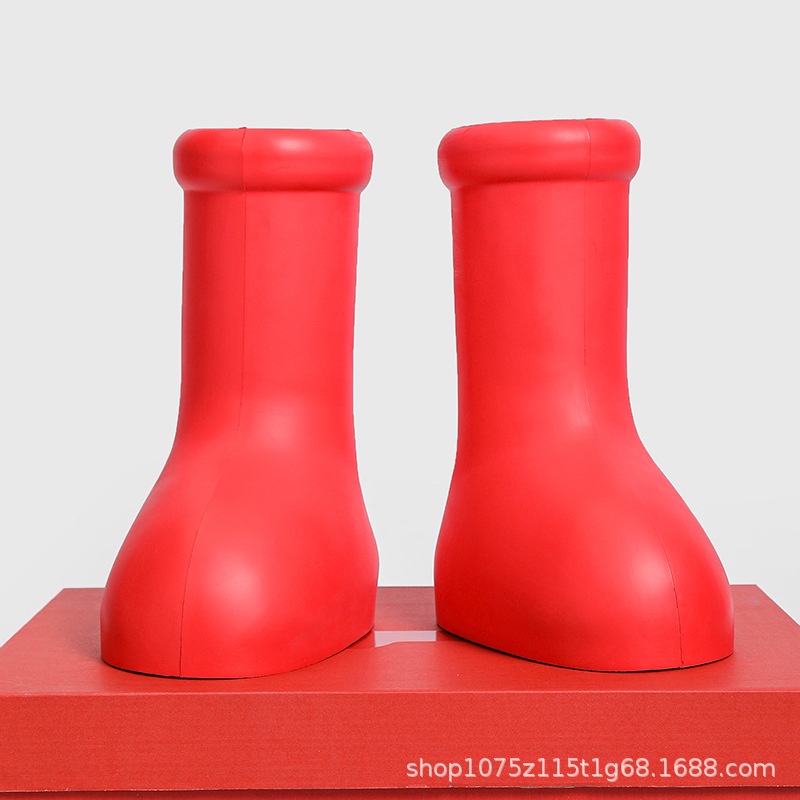 Astro Boy's Same Big Red Boots 2023 Summer New High Barrel Shoes Thick ...