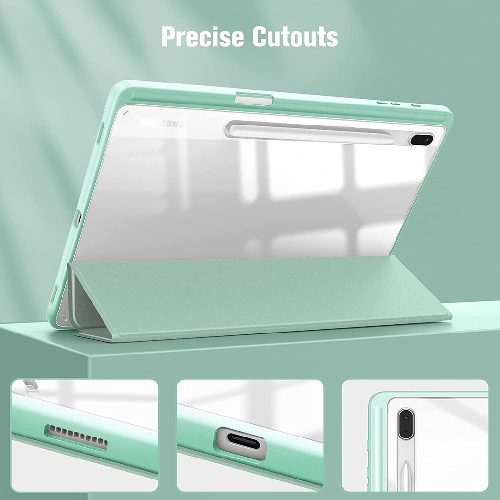 For Samsung Galaxy Tab S6 S8 S7 Plus S7 FE T970 12.4" Leather Folding ...