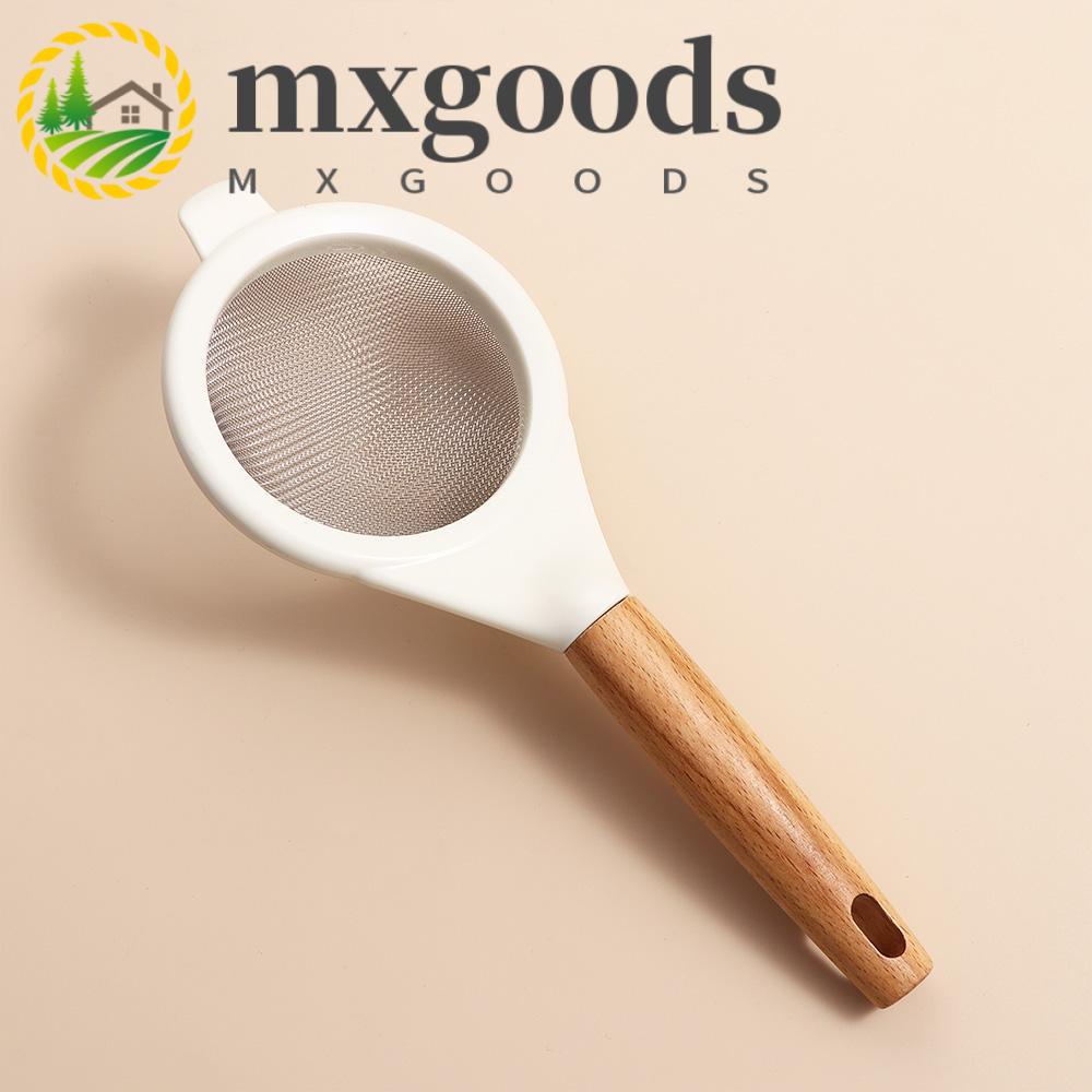 MXGOODS Flour Sifter Cocoa Matcha Powder Handheld Fine Mesh Stainless Steel Wooden Handle ...