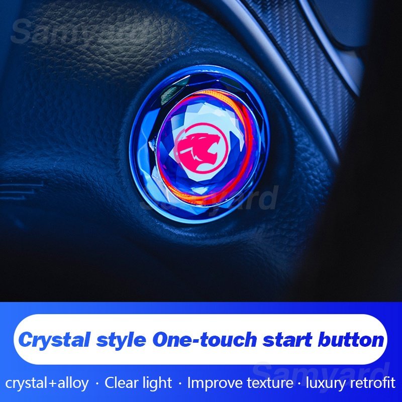 Crystal Style Engine Start/Stop Button Cover, Push to Start Button ...