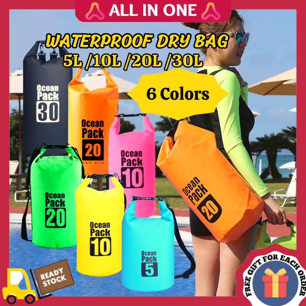 Allinone Ocean Pack Waterproof Dry Bag (5L/10L/20L/30L) Strap Fishing ...