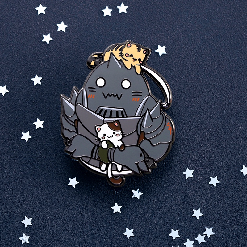 Anime Fullmetal Alchemist Alphonse Hard Enamel Pin Cute Elric Cat Metal ...