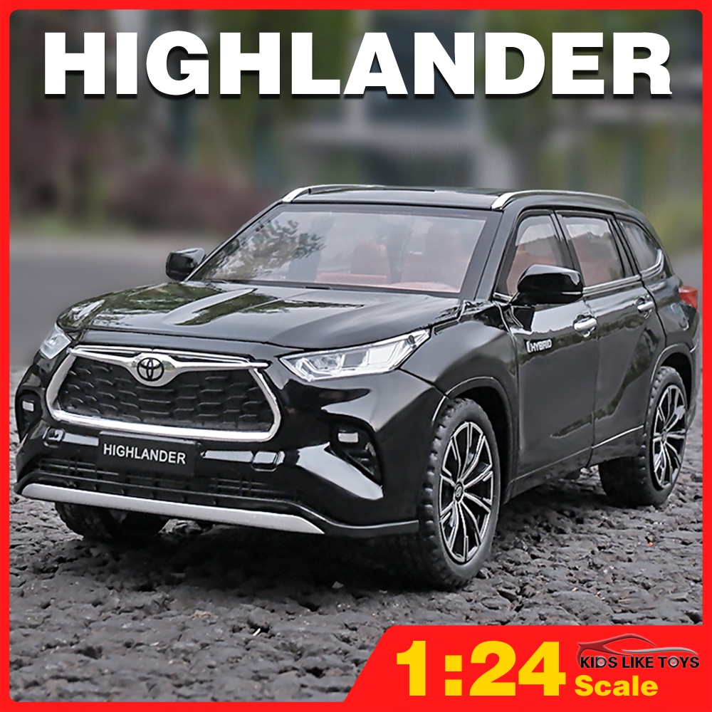 KLT 1:24 Toyota Highlander SUV Metal Diecast Alloy Toy Car Model Trucks ...