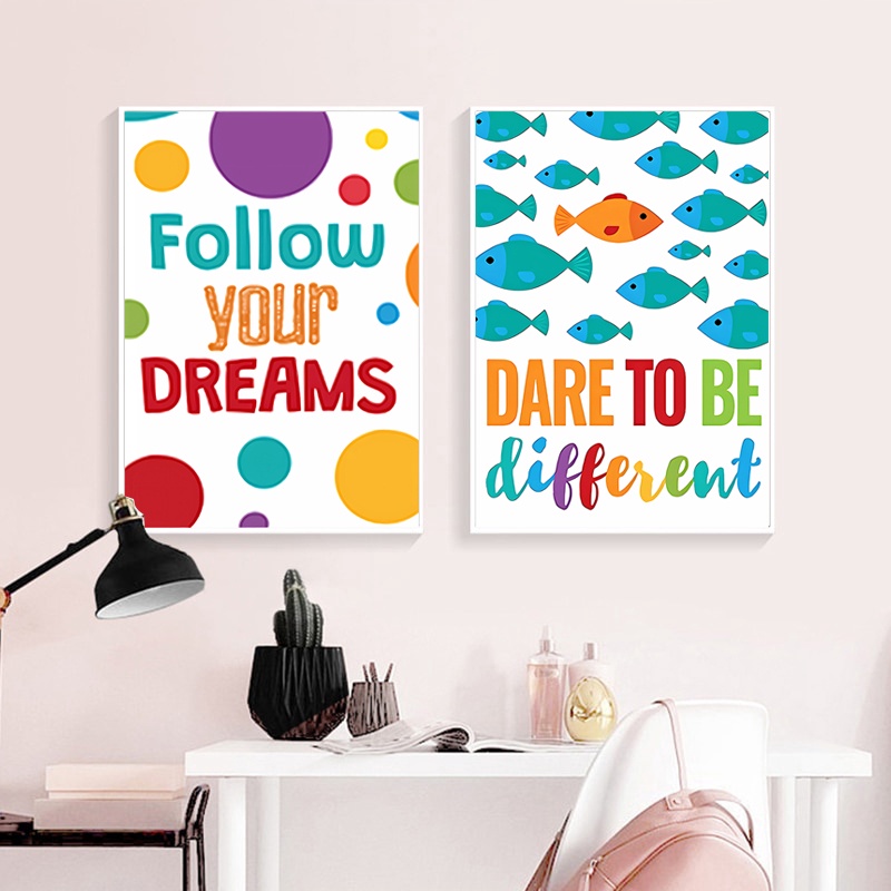 Classroom Inspirational Poster Kids Education Classroom Wall Banner ...