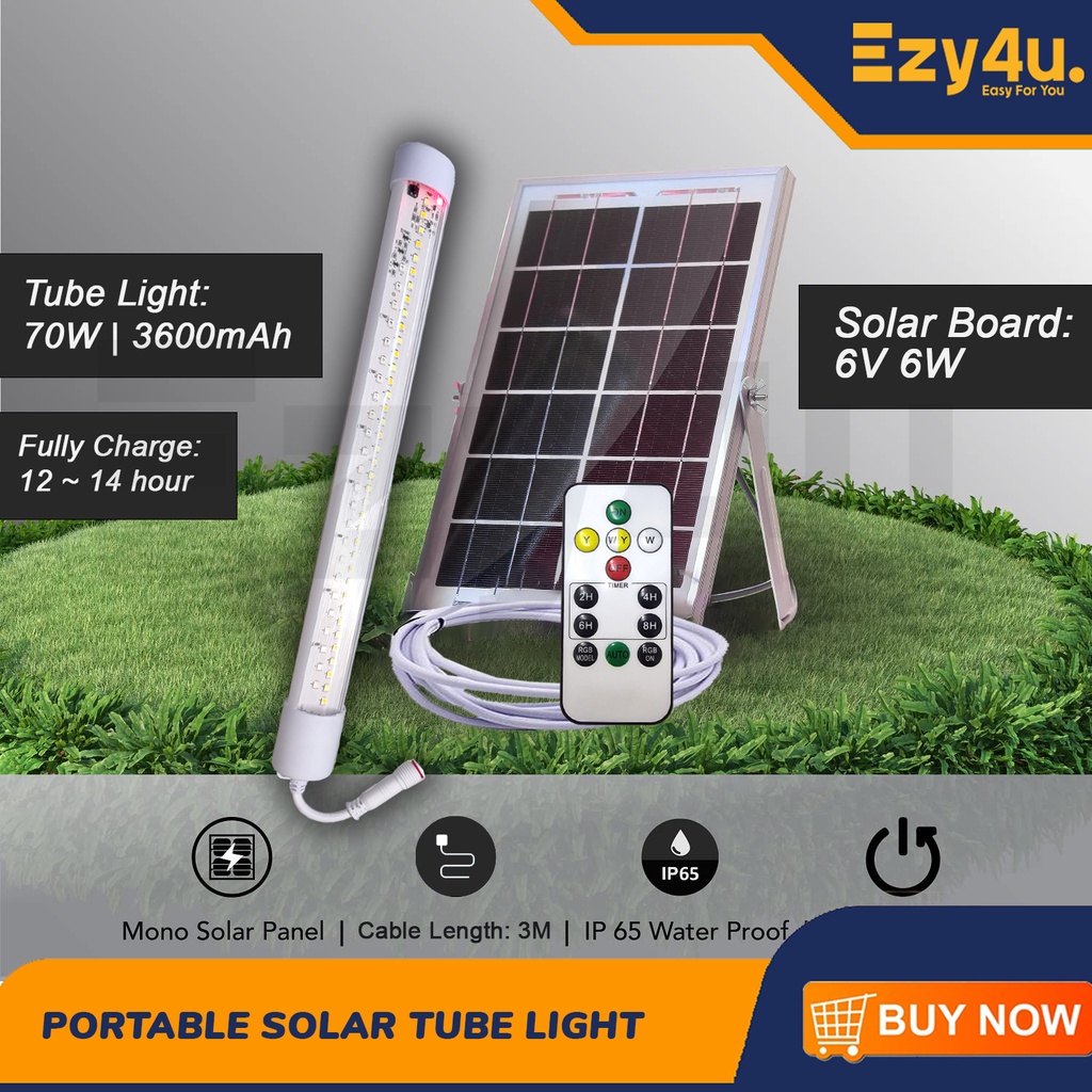 Waterproof Portable Solar Tube Light Outdoor Indoor Pendant Lights ...