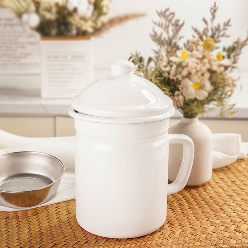 Thickened enamel enamel leaky cold water bottle, cold water cup ...