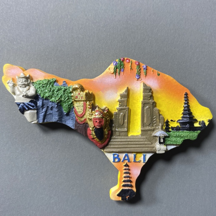 Map of Bali, Indonesia Fridge Magnets Tourist Souvenir Refrigerator ...