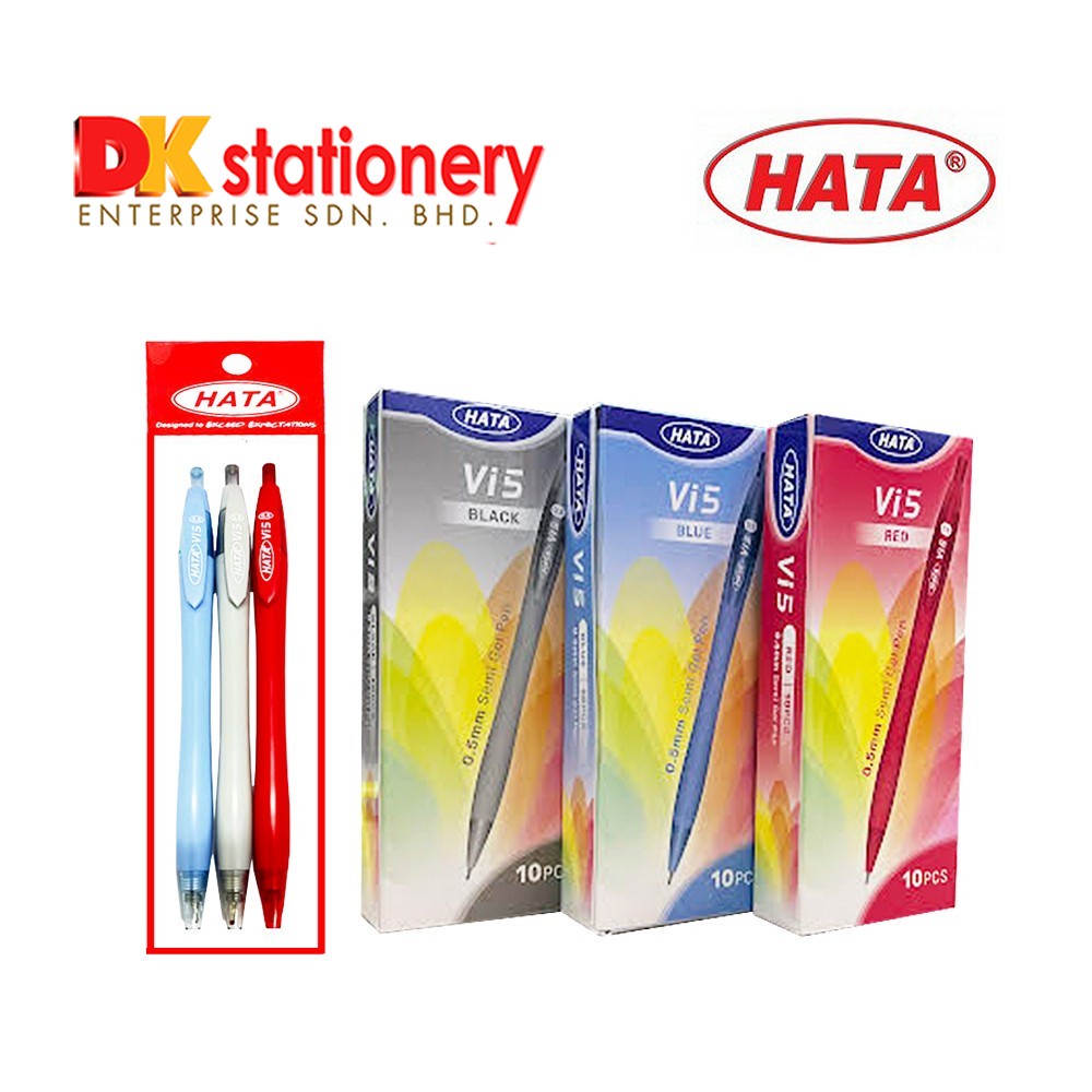 Hata Vi5 Semi Gel Pen 0.5mm I 10's/Box / Packet of 3's | Shopee Malaysia