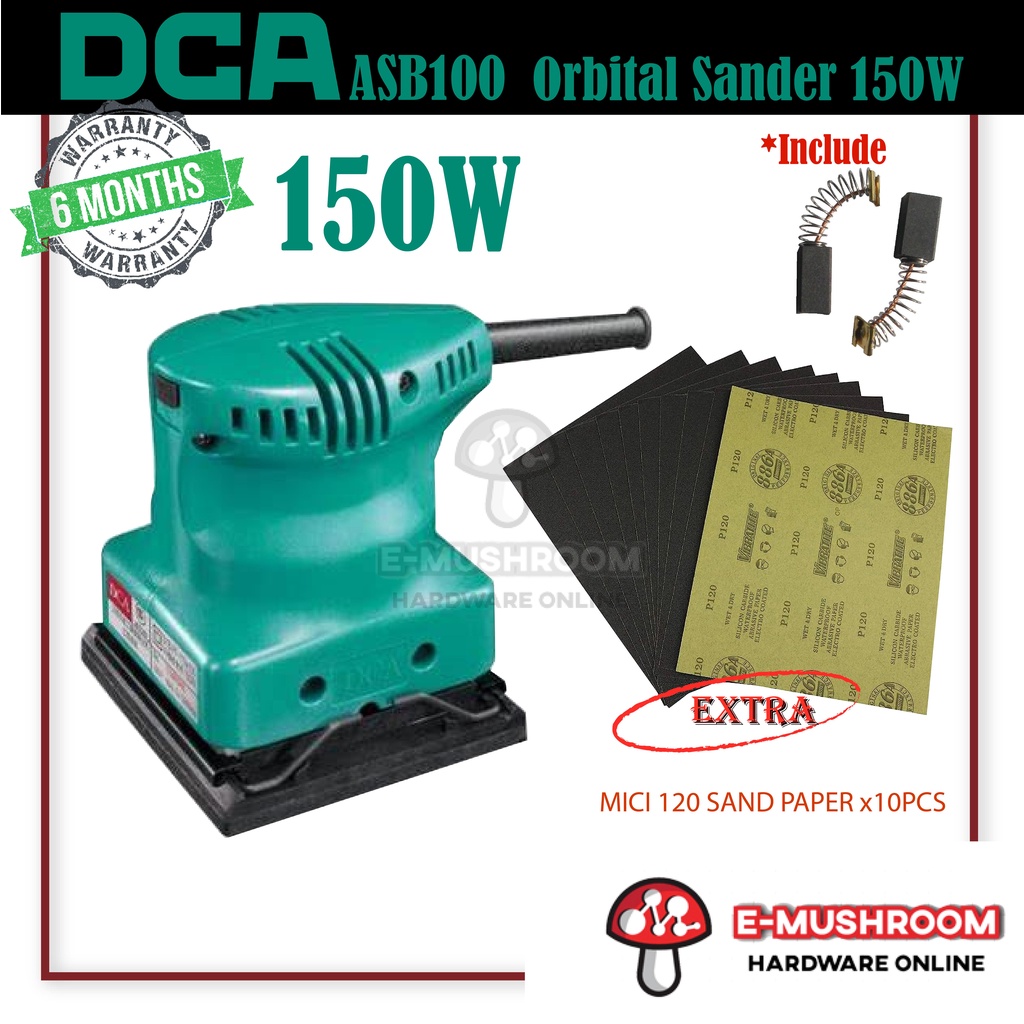 DCA Orbital Sander ASB100 磨砂机 Palm Sander 150W 12000RPM | Shopee Malaysia