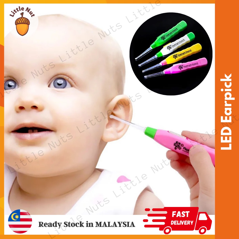 Safety Earpick LED Flash Light Health Ear Car Cleaner Remover Kids ...