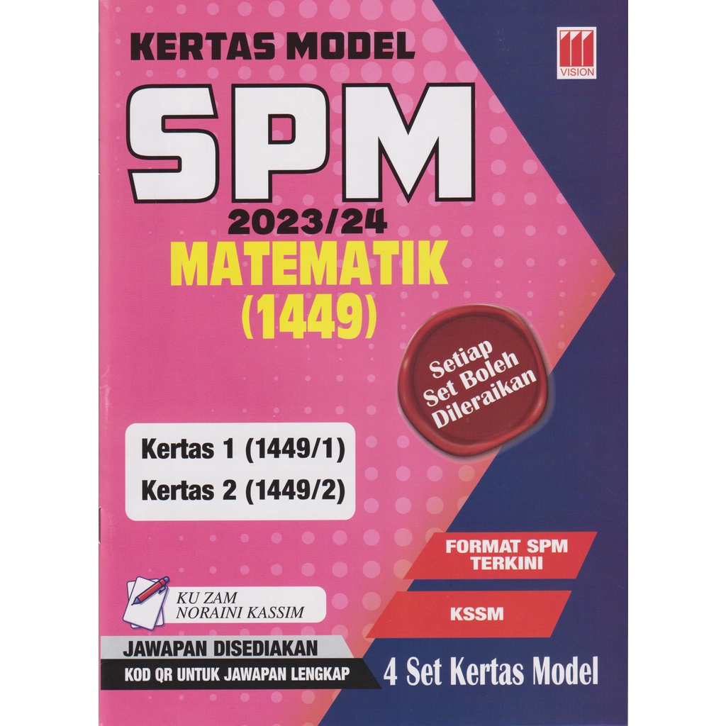 Kertas Model Spm 2023 24 Matematik 1449 Kertas 1 2 - Free Word Template