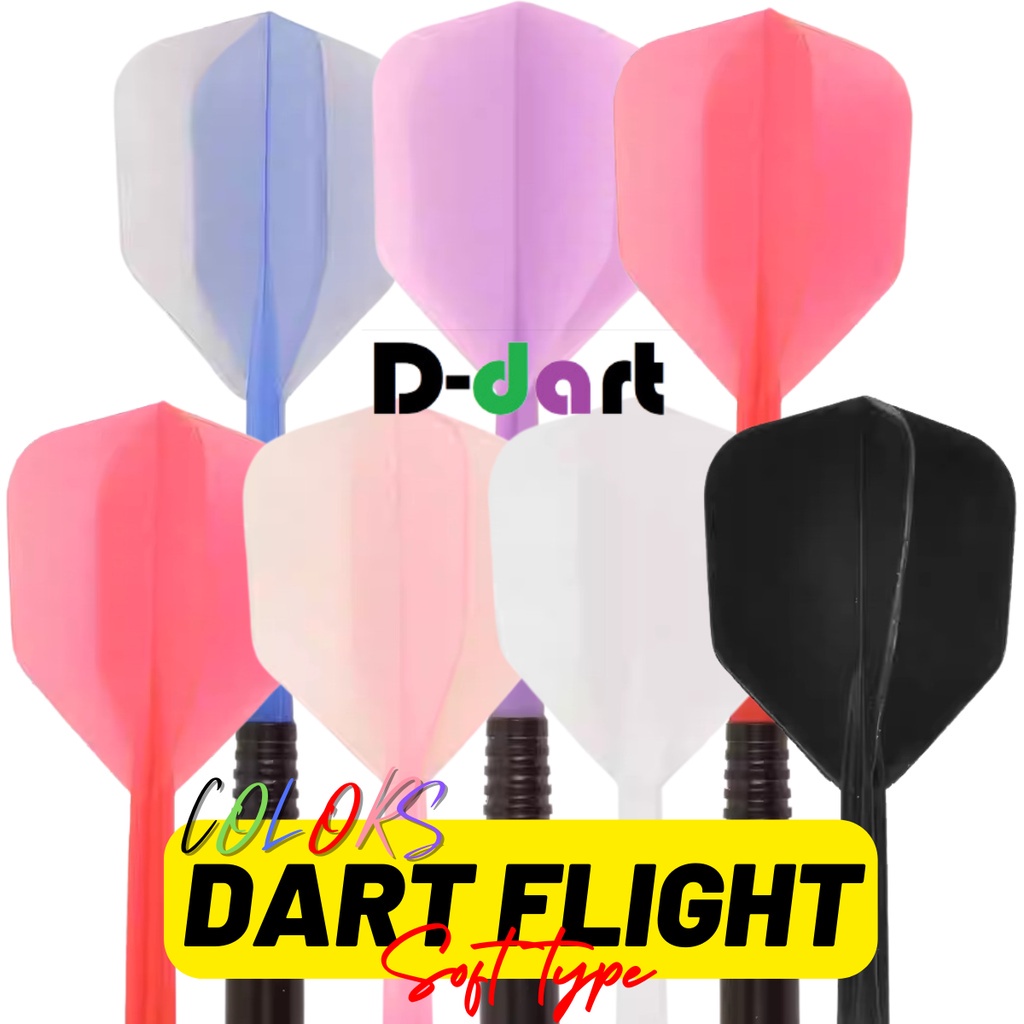 FIRMCROSS DARTS FLIGHT - 6 Colors Standard Shape Integrated dart ...
