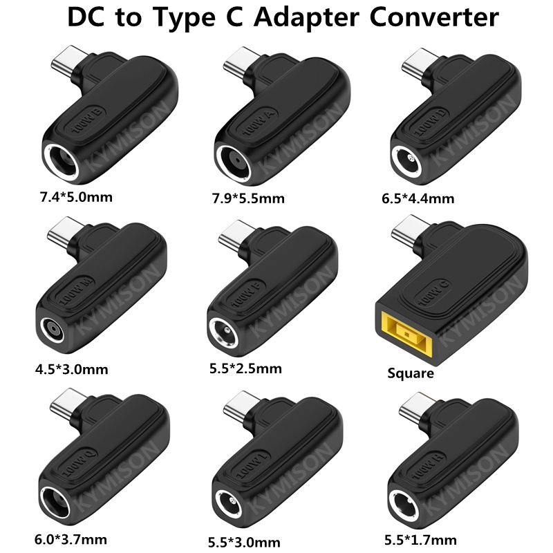 65W 100W DC Universal Laptop Charger to USB C Type C PD Trigger Power ...