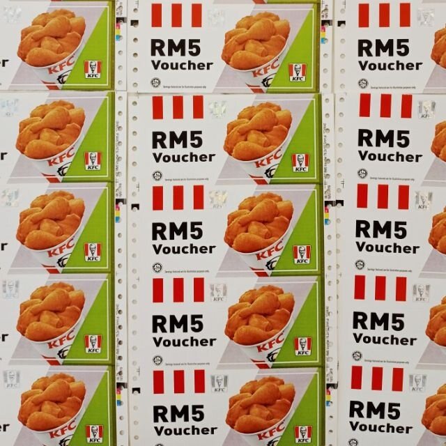 可在全马KFC分店使用的KFC Voucher 10pcs*RM5 现金券 （Total RM50）2024exp | Shopee Malaysia
