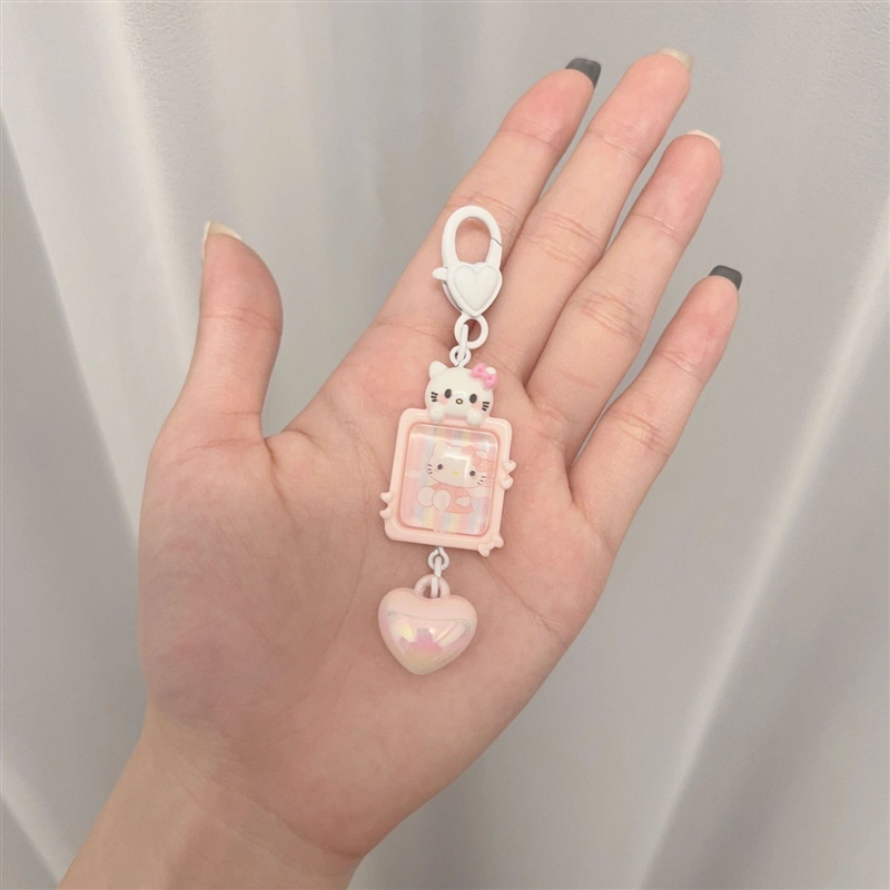 iria Cute Hello Kitty Mini Photo Frame Cartoon Keychain Bookbag Hanger ...