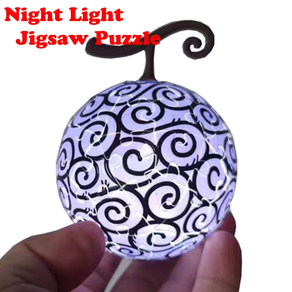 One Piece Cursed Devil Rubber Fruit Jigsaw Puzzle Night Light 61Pcs ...