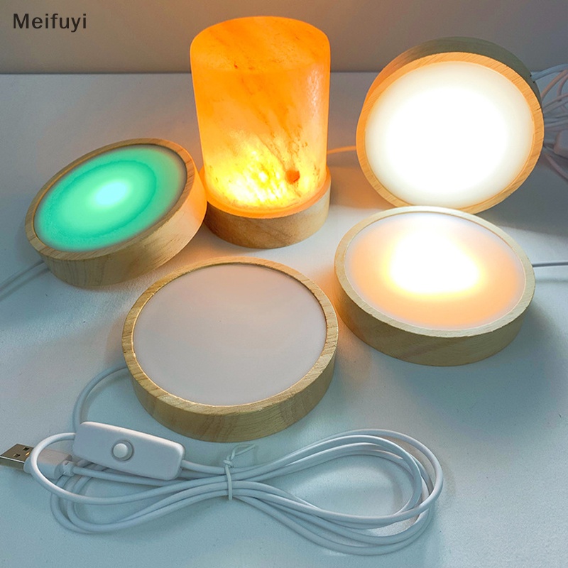 [Meifuyi] Round LED Night Light Base Decorative Display Stand For ...