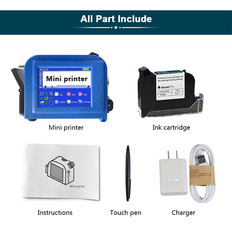 Mini hand-held inkjet printer Small portable inkjet printer Production ...
