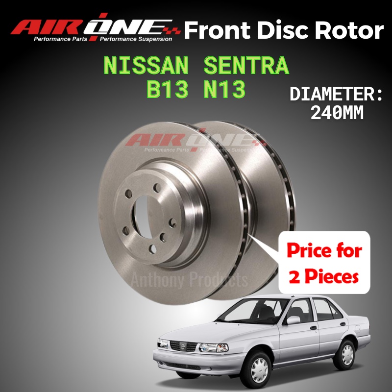 AIRONE Nissan Sentra B13 N13 Front (Depan) OE Brake Disc Rotor Racing ...