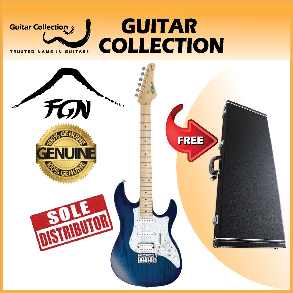 FGN Fujigen EOS-ASH-M/SBB | Expert Odyssey | Electric Guitar | See-Thru ...